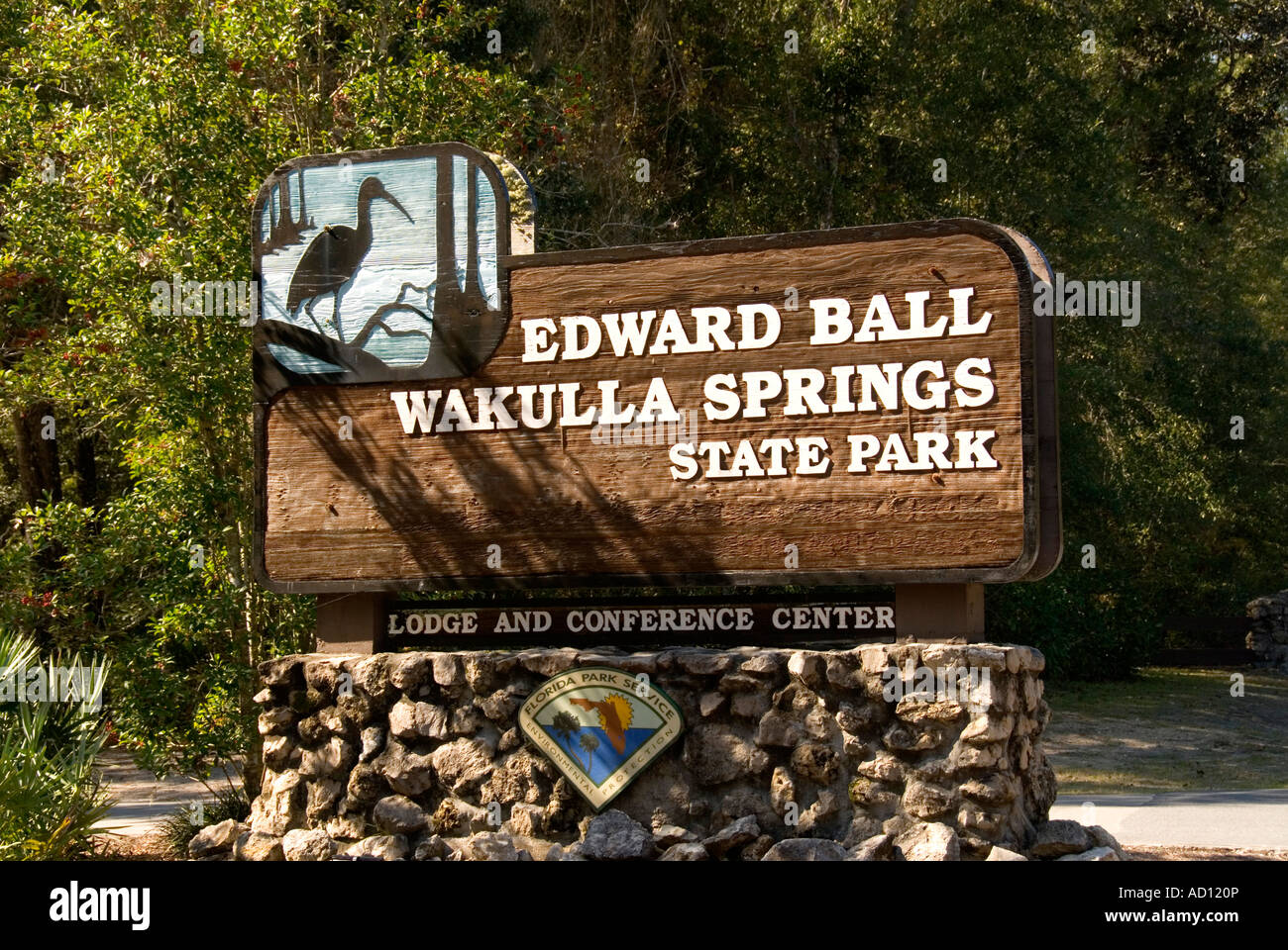 Edward Ball Wakulla Springs State Park entrance sign Florida Stock ...