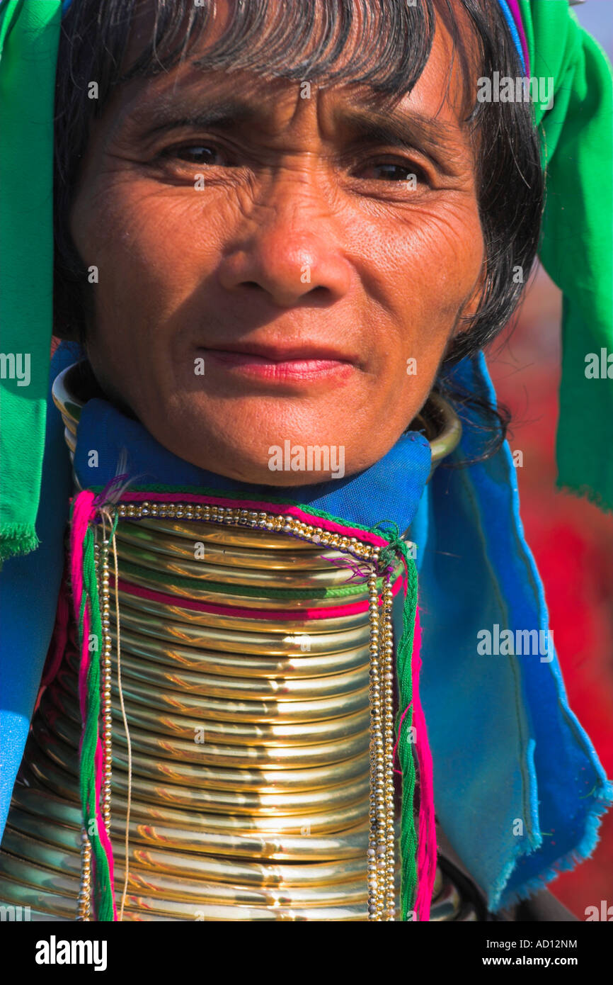 Myanmar, Shan State, Lady from Paudaung tribe (AKA Long Neck tribe ...