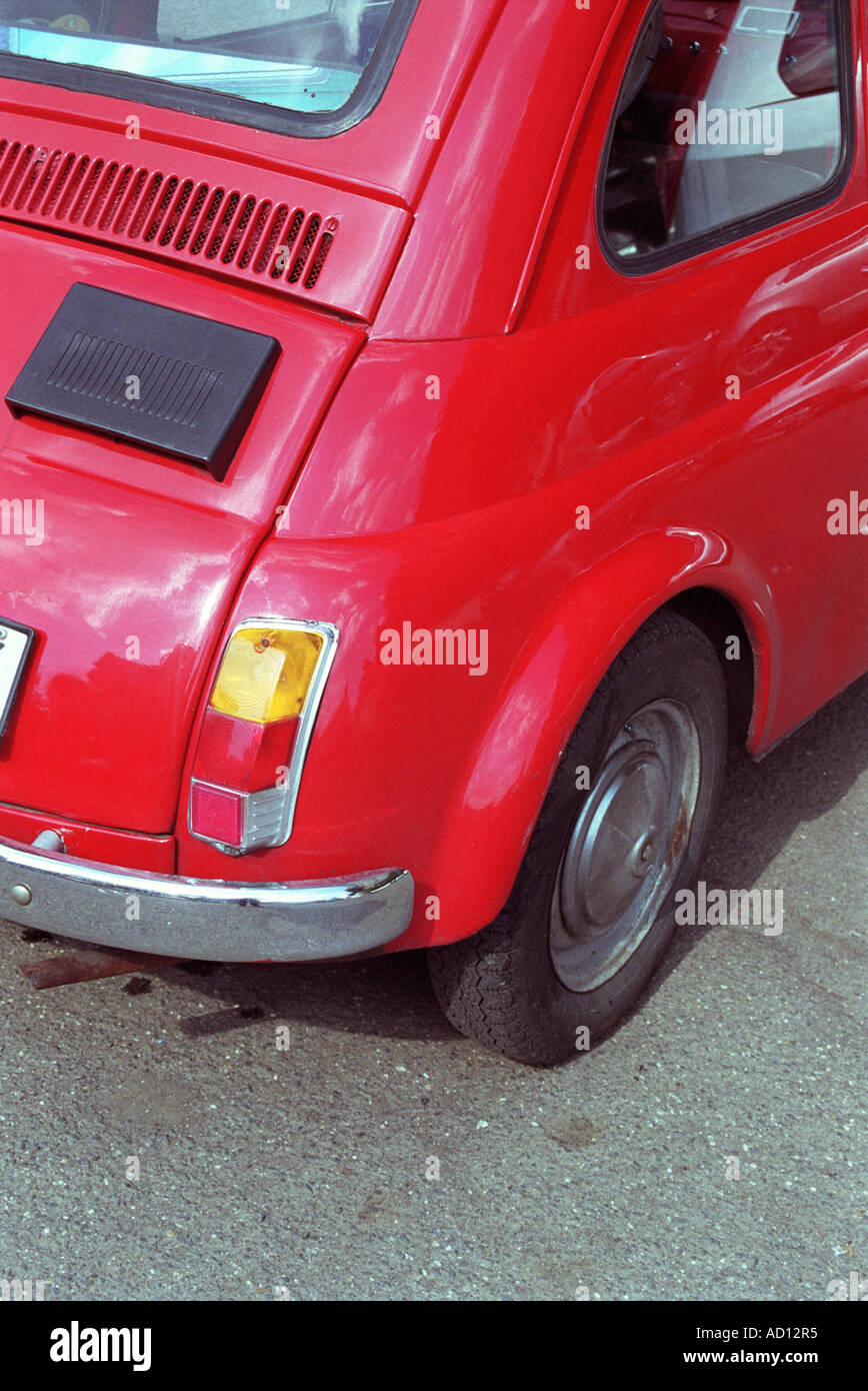 red fiat 500 car Stock Photo - Alamy