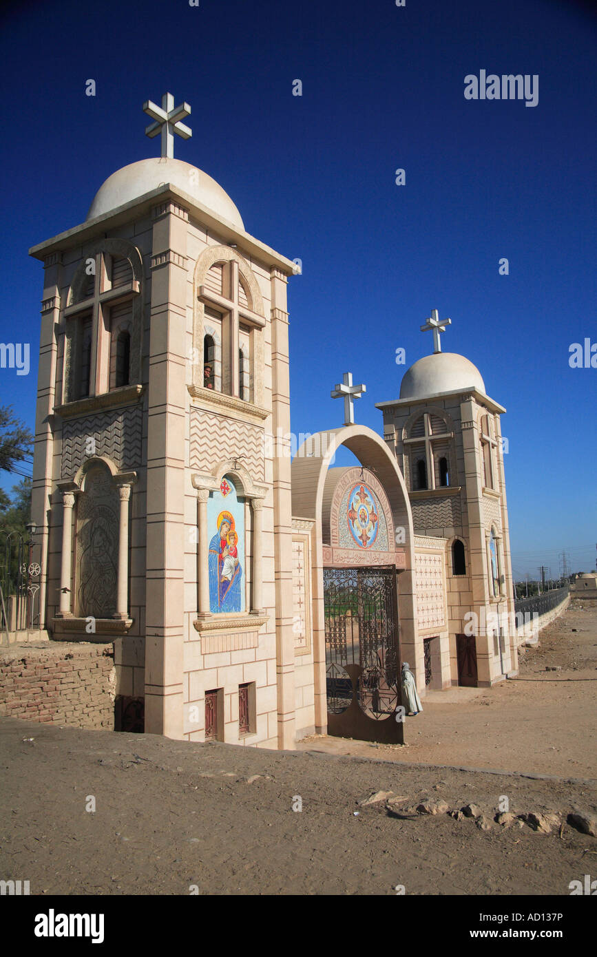 Coptic monastery of St. Shenouda (c. 440), nr. Sohag, Egypt Stock Photo ...