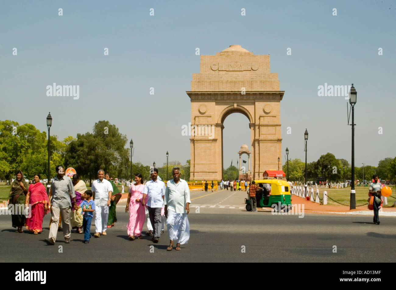 Horizontal wide angle of the India Gate at the eastern end of Rajpath ...