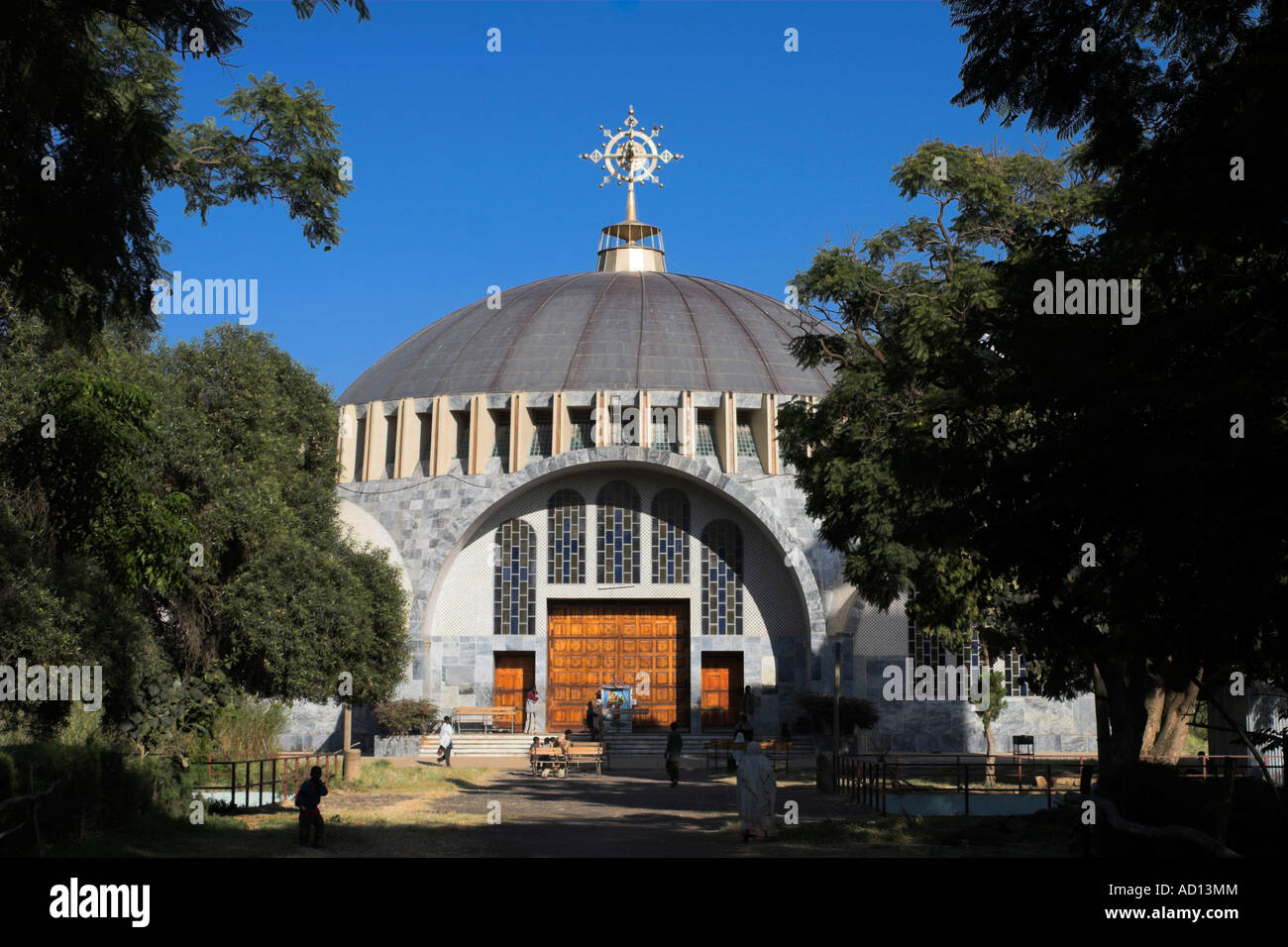 Ethiopia, Aksum, St Mary of Zion new Church Stock Photo - Alamy