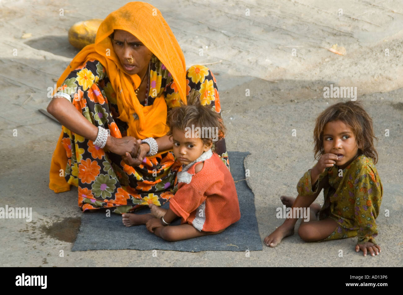 Indian Poor Children Begging