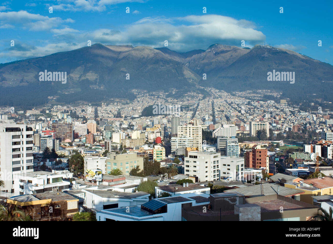Pichincha Volcano and Quito skyline, Ecuador Stock Photo - Alamy
