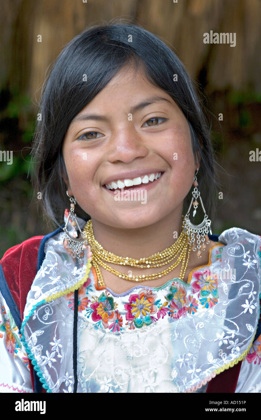 South america ecuador otavalo girl hi-res stock photography and images ...