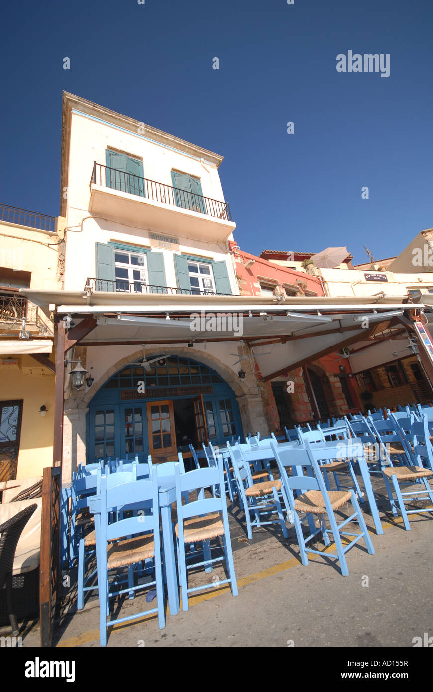 CRETE Taverna by the outer harbour in Hania Stock Photo - Alamy