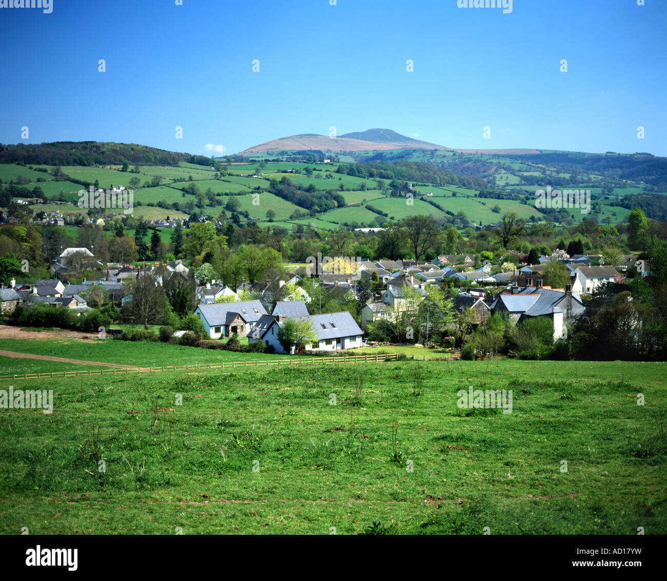 Crickhowell with Pen Cerrig-calch mountain in the distance from ...