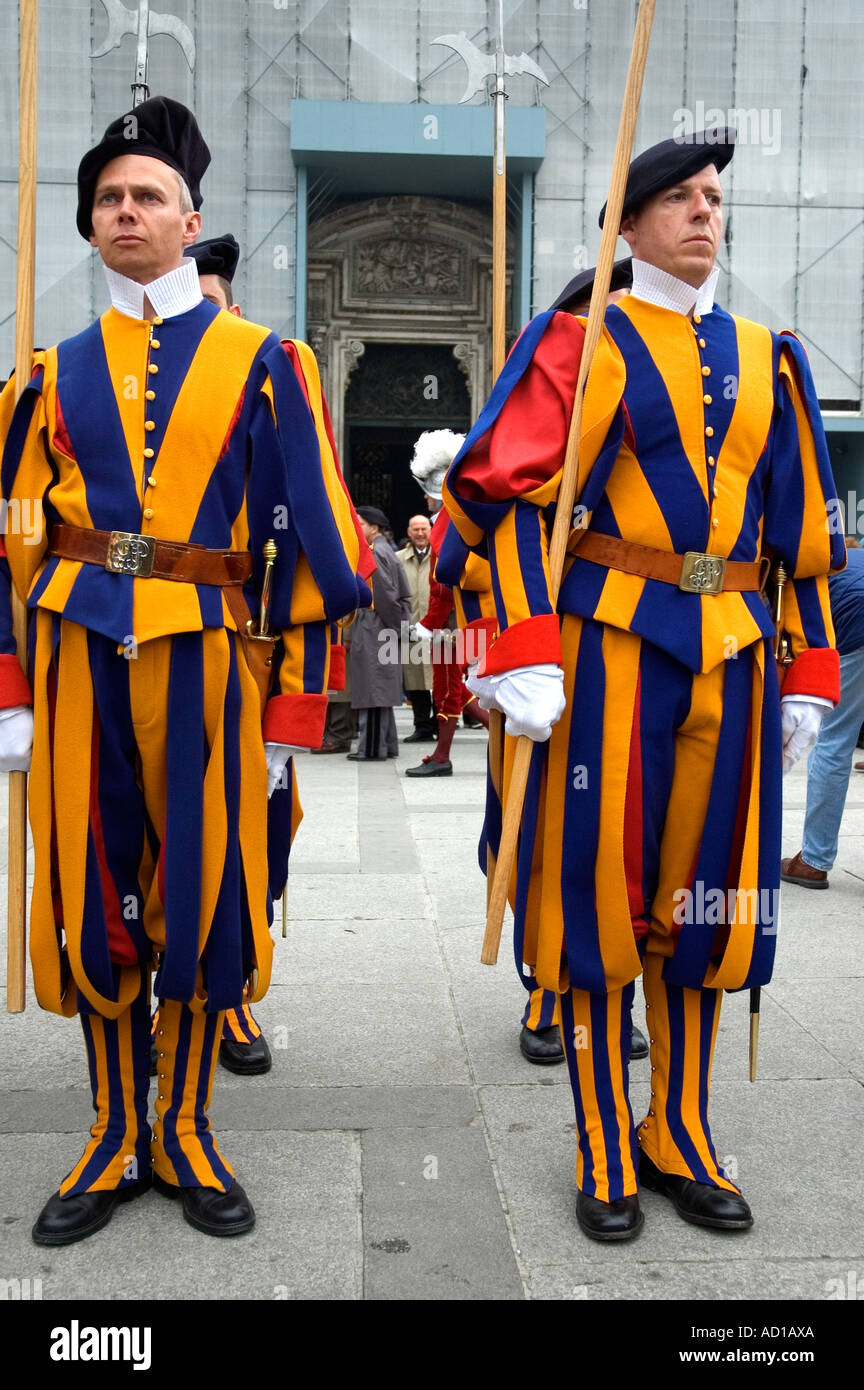 swiss guard in milan in front of duomo - italy Stock Photo - Alamy