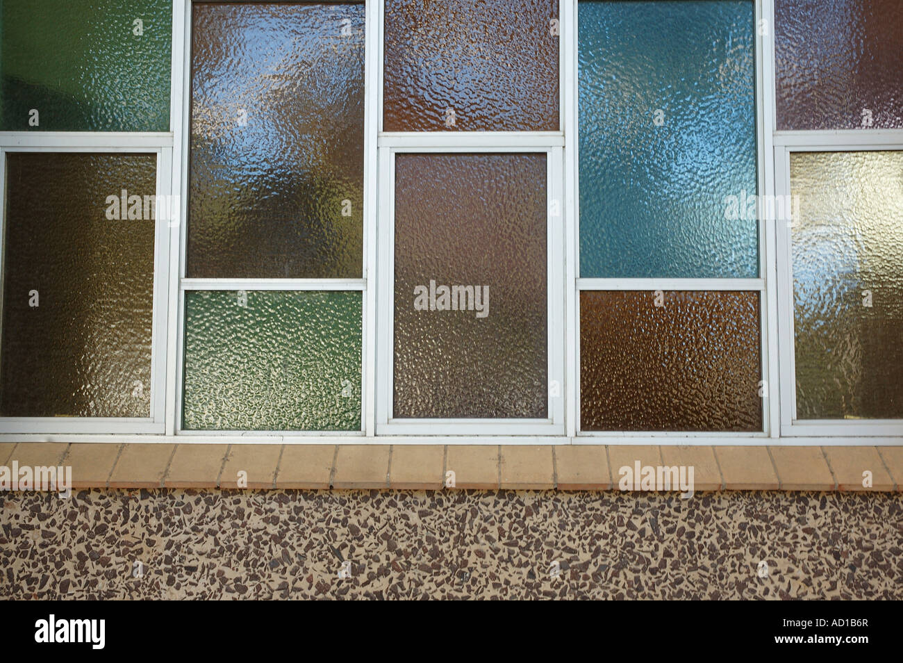 Coloured window panes Stock Photo - Alamy