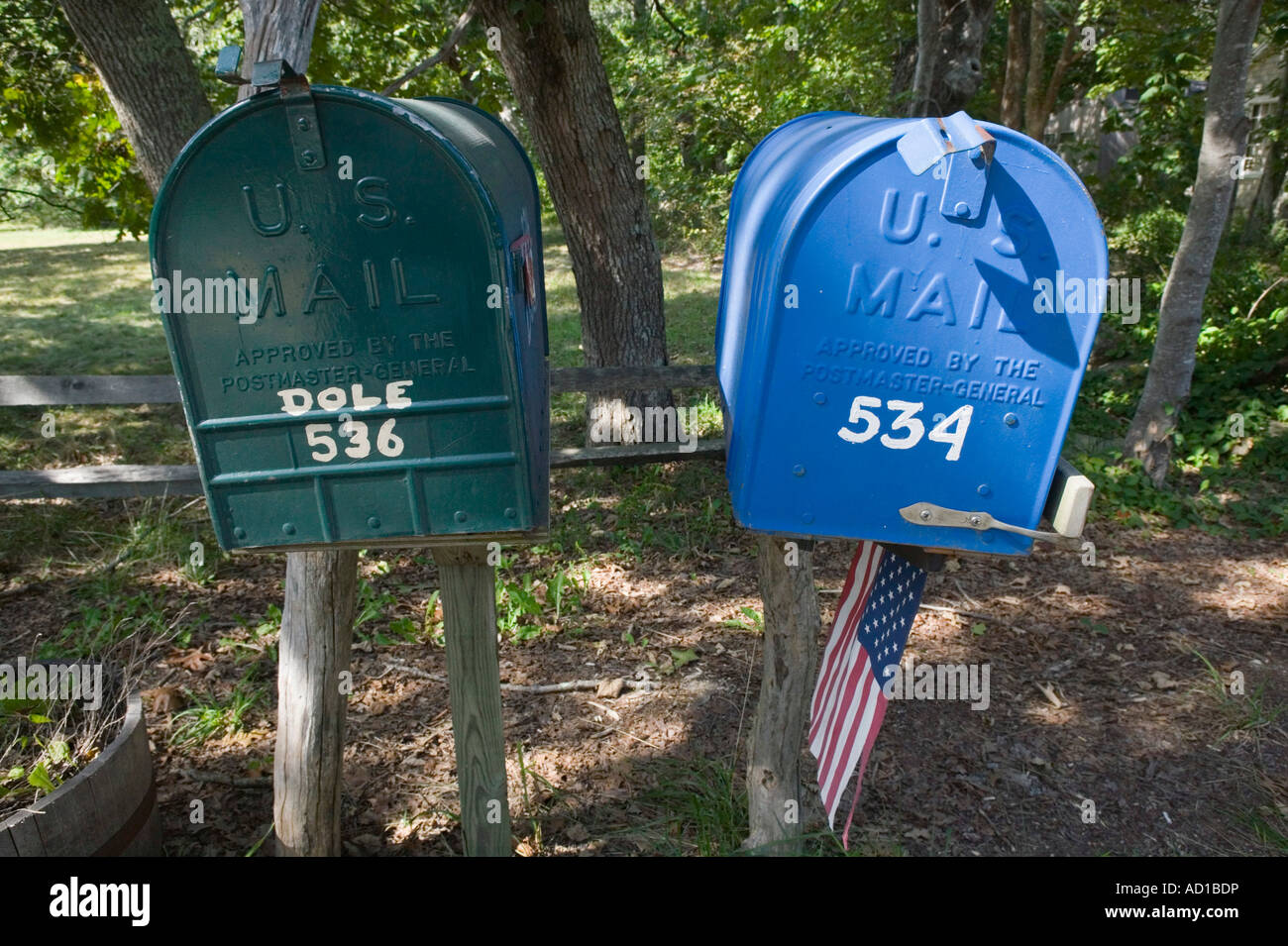 Mailboxes, North Tisbury, Martha's Vineyard, Massachusetts, USA Stock ...