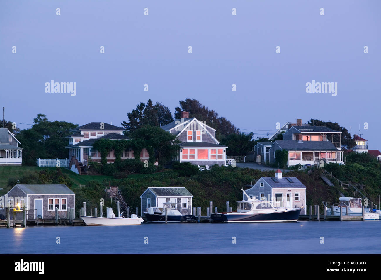 Harbour, Menemsha, Martha's Vineyard, Massachusetts, USA Stock Photo ...
