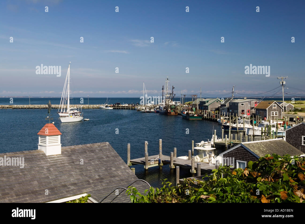 Harbour, Menemsha, Martha's Vineyard, Massachusetts, USA Stock Photo ...