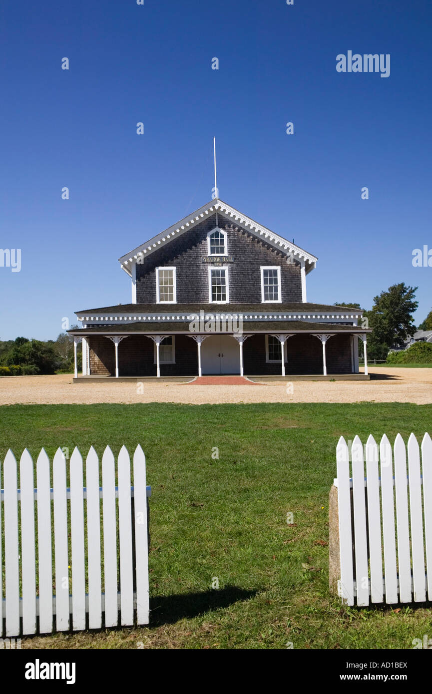 Grange Hall, West Tisbury, Martha's Vineyard, Massachusetts, USA Stock ...