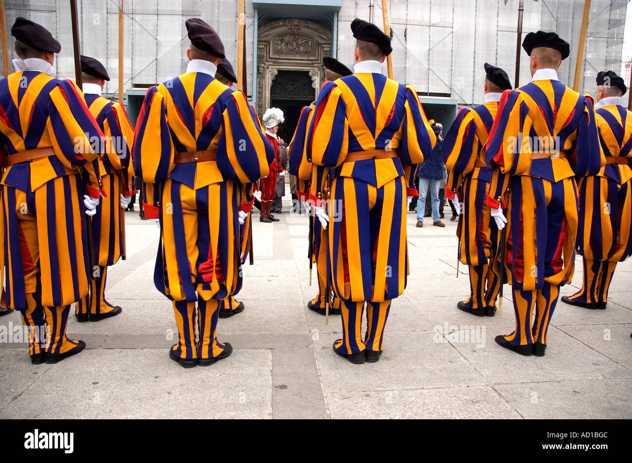 swiss guard in milan in front of duomo - italy Stock Photo - Alamy