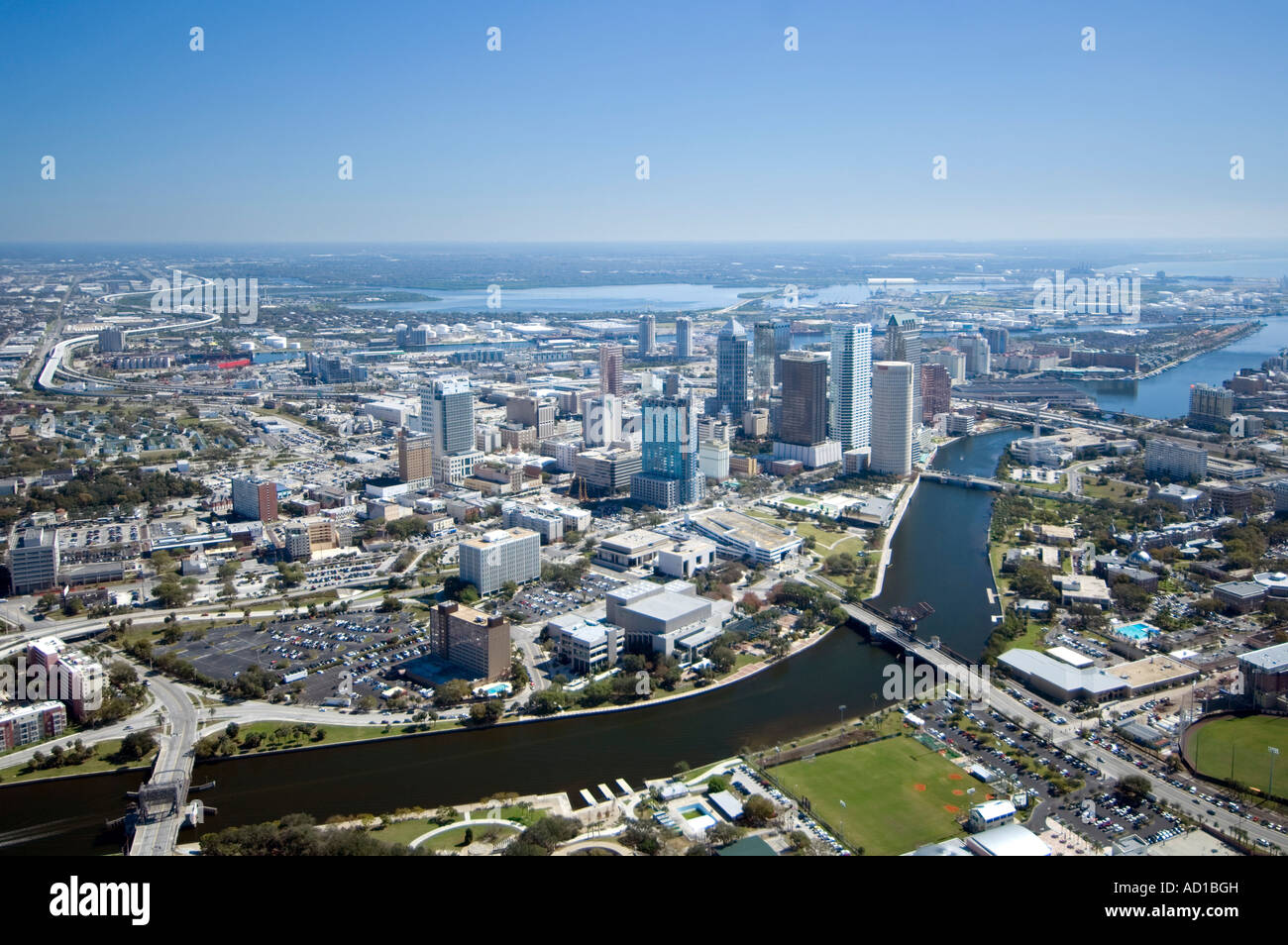 Aerial view over Tampa, Florida, USA Stock Photo - Alamy