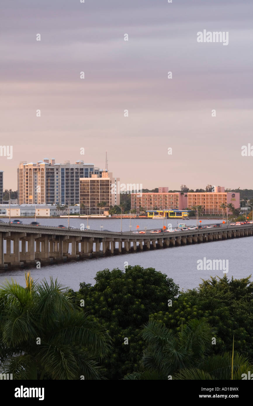 Caloosahatchee River Bridge, Fort Myers, Florida, USA Stock Photo - Alamy