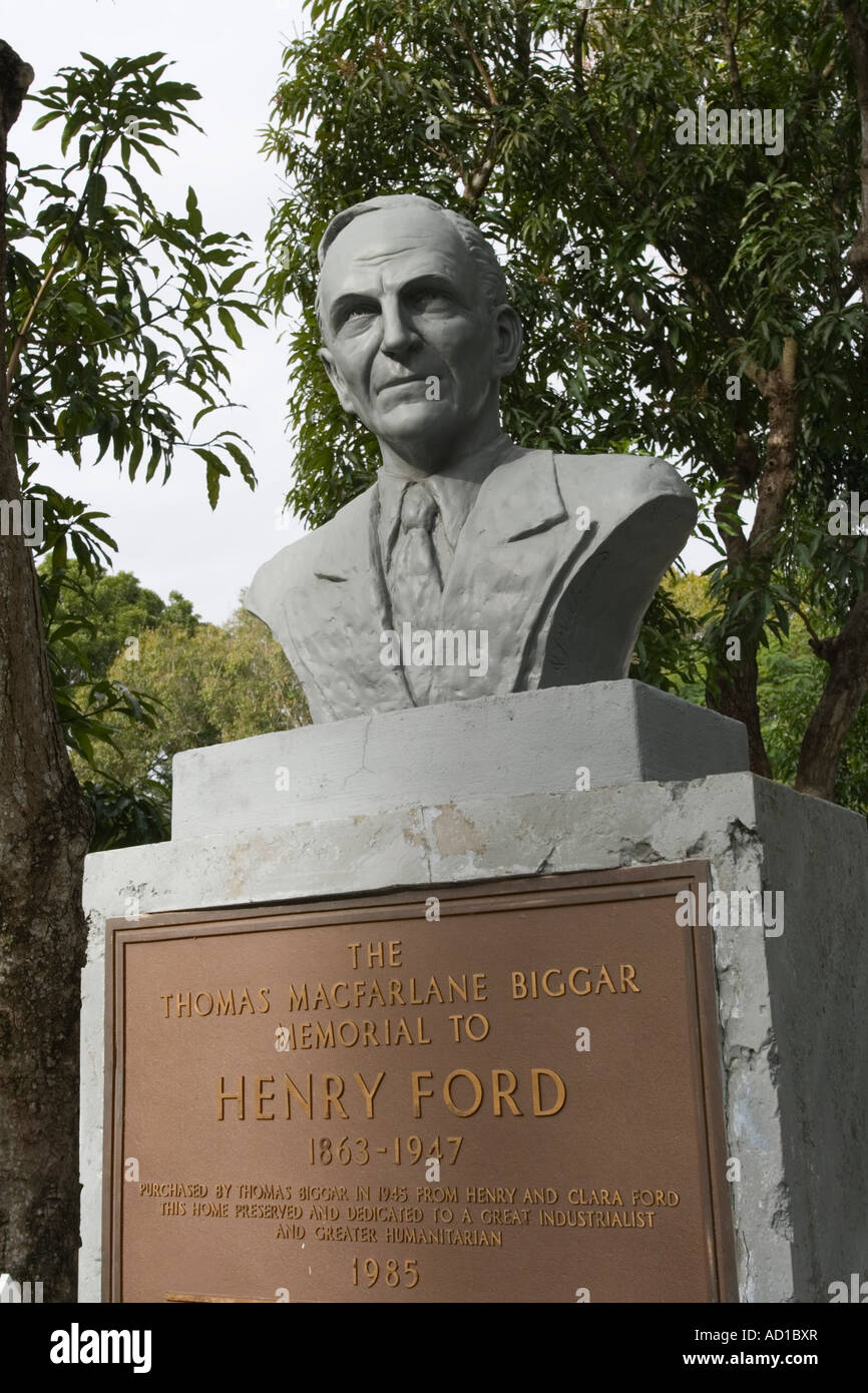 Bust of Henry Ford, Henry Ford Winter Estate, Fort Myers, Florida, USA ...