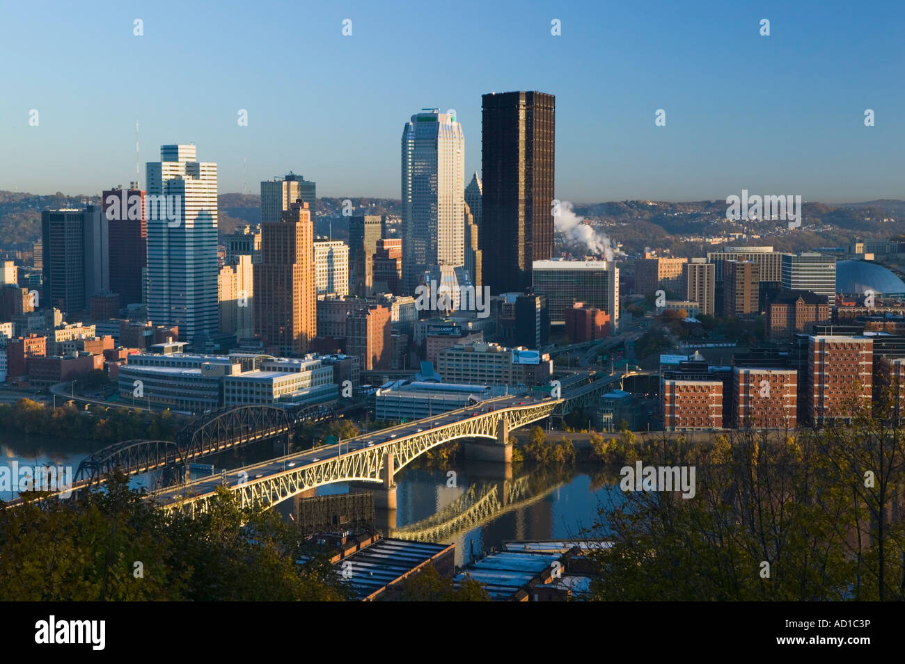 Downtown from Grandview Park, Pittsburgh, Pennsylvania, USA Stock Photo ...