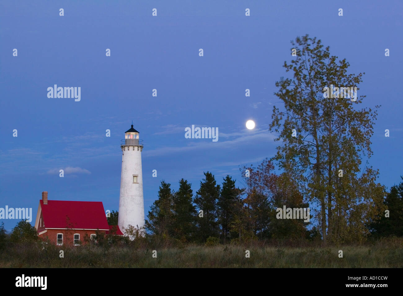 Tawas Point Lighthouse, Lake Huron, Tawas Point State Park, Michigan ...