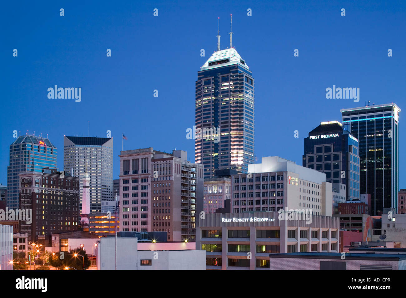 Downtown Indianapolis, Indiana, USA Stock Photo - Alamy