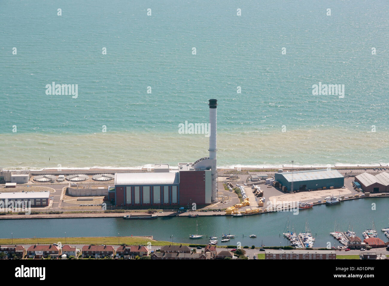 Aerial View of Shoreham Power Station, Port of Shoreham, Sussex, UK ...