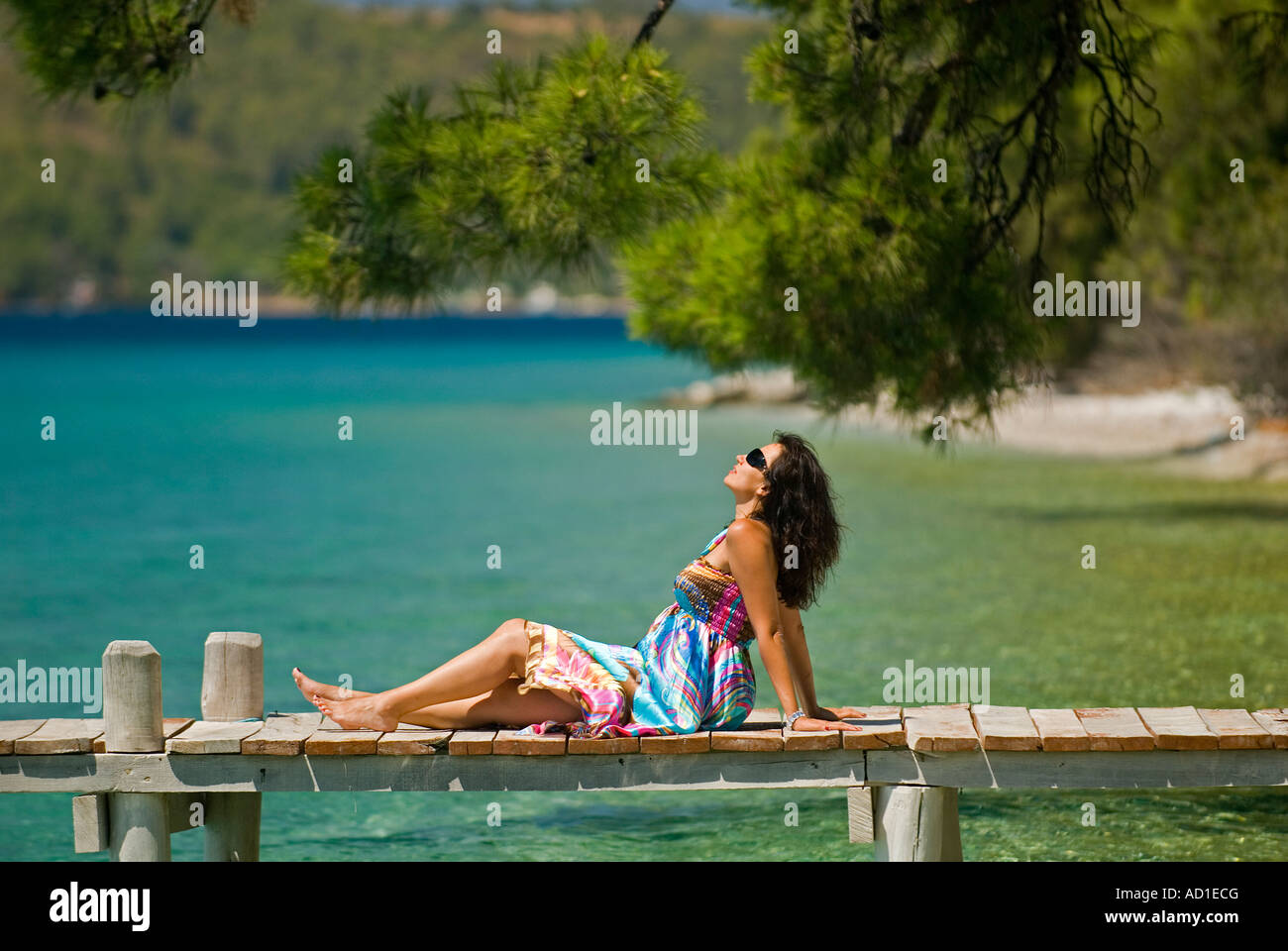 Mediterranean girl sunbathing Turkey Stock Photo - Alamy