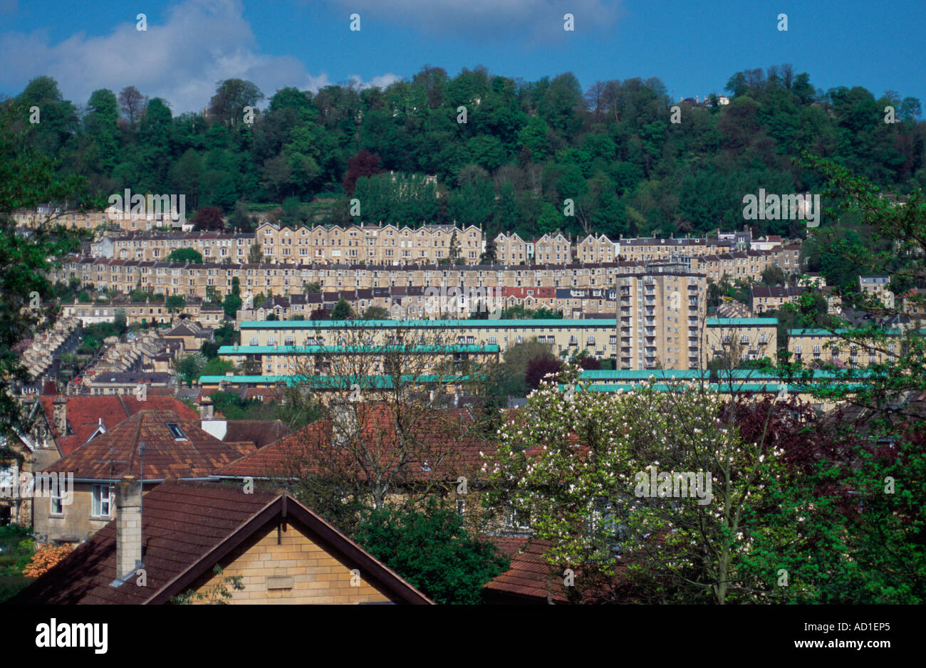 Walcot bath spa view rooftops city cityscape hi-res stock photography ...