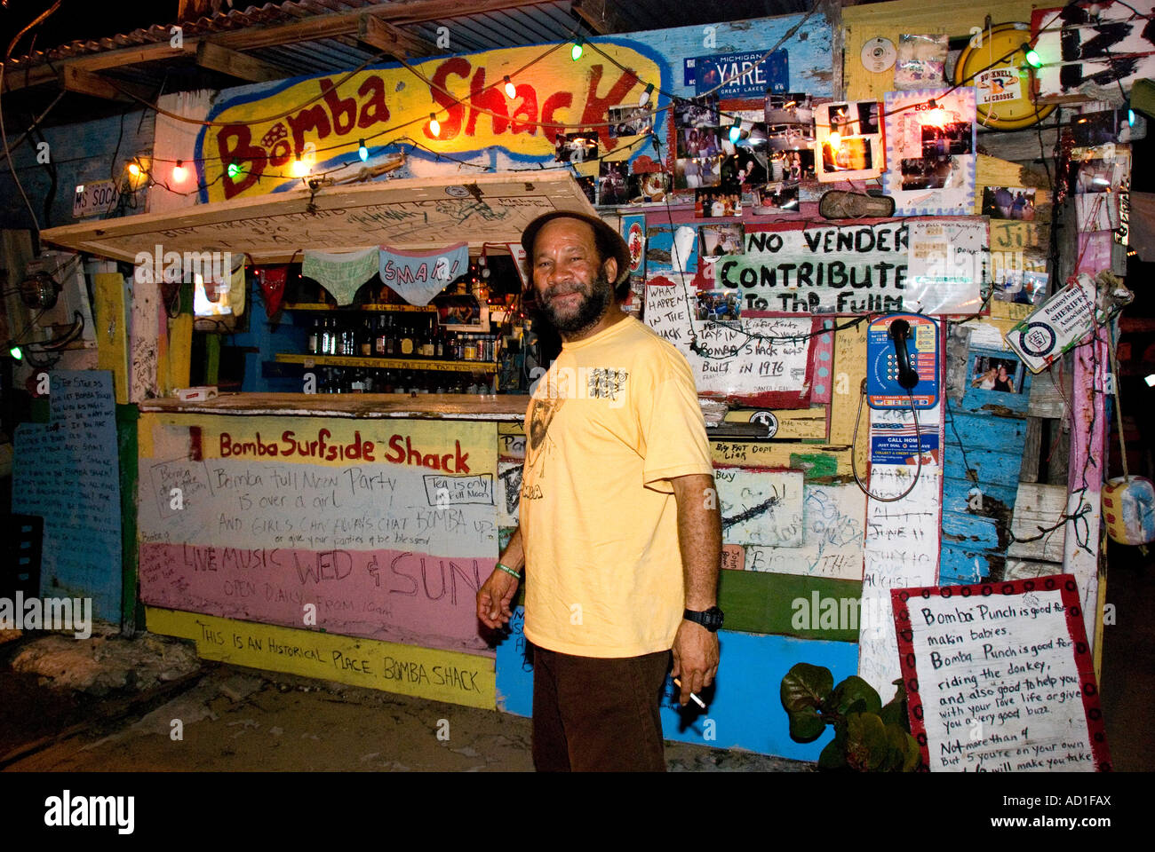 British Virgin Islands BVI. local bar, typical bar, leisure time, good ...