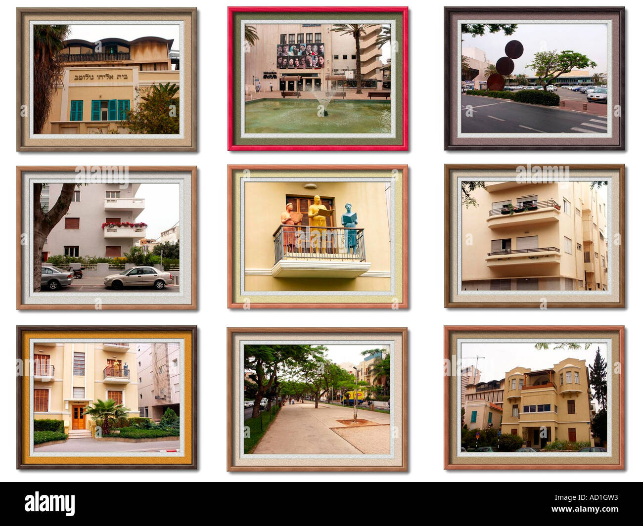 9 image Collage of Tel Aviv Israel Stock Photo - Alamy