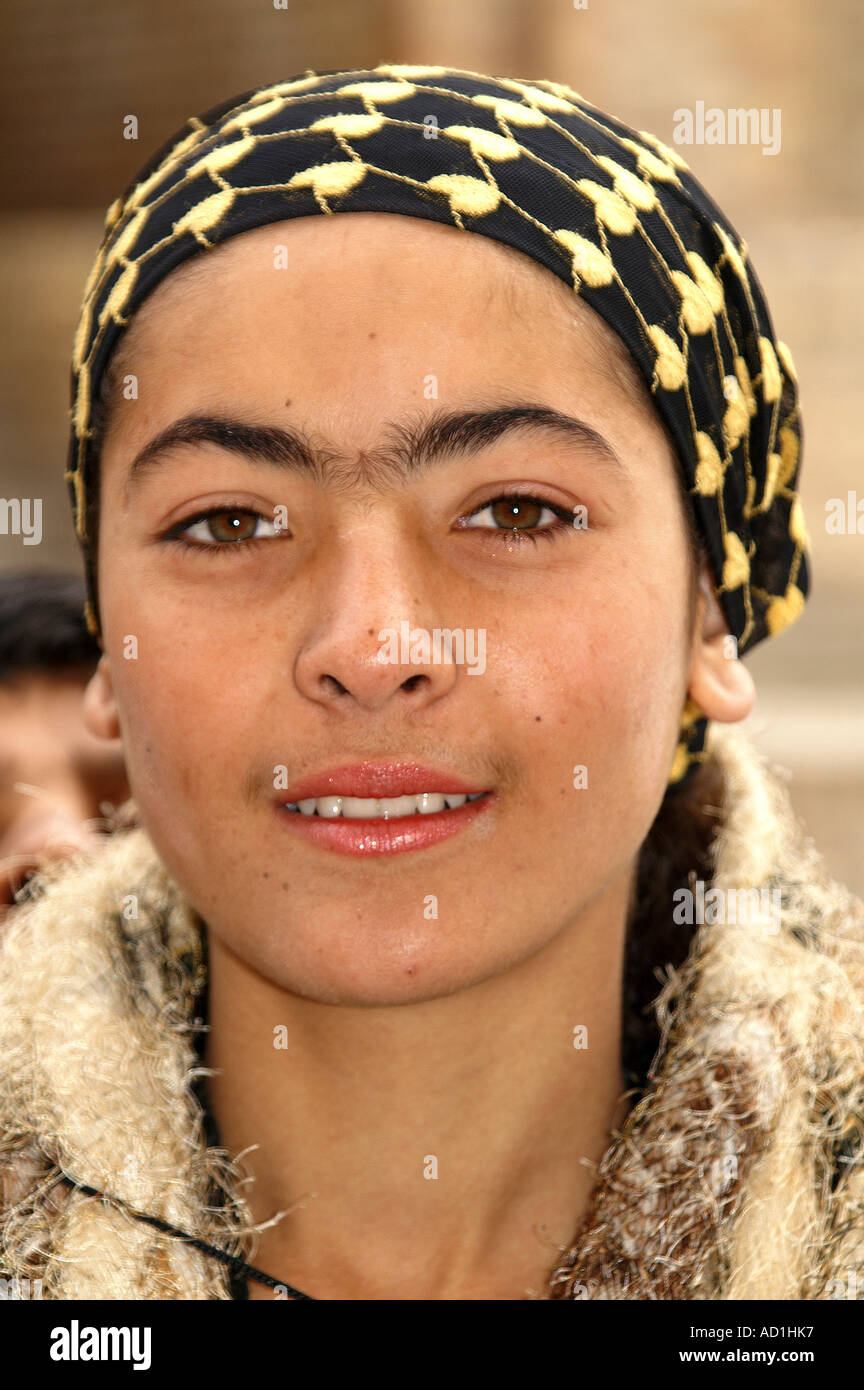 Gypsy Girl from Karshi with Scarf Stock Photo - Alamy