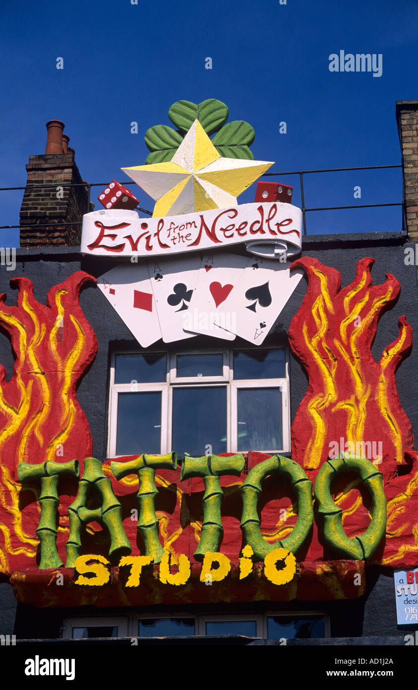 Tattoo Studio Camden Town London UK Stock Photo - Alamy
