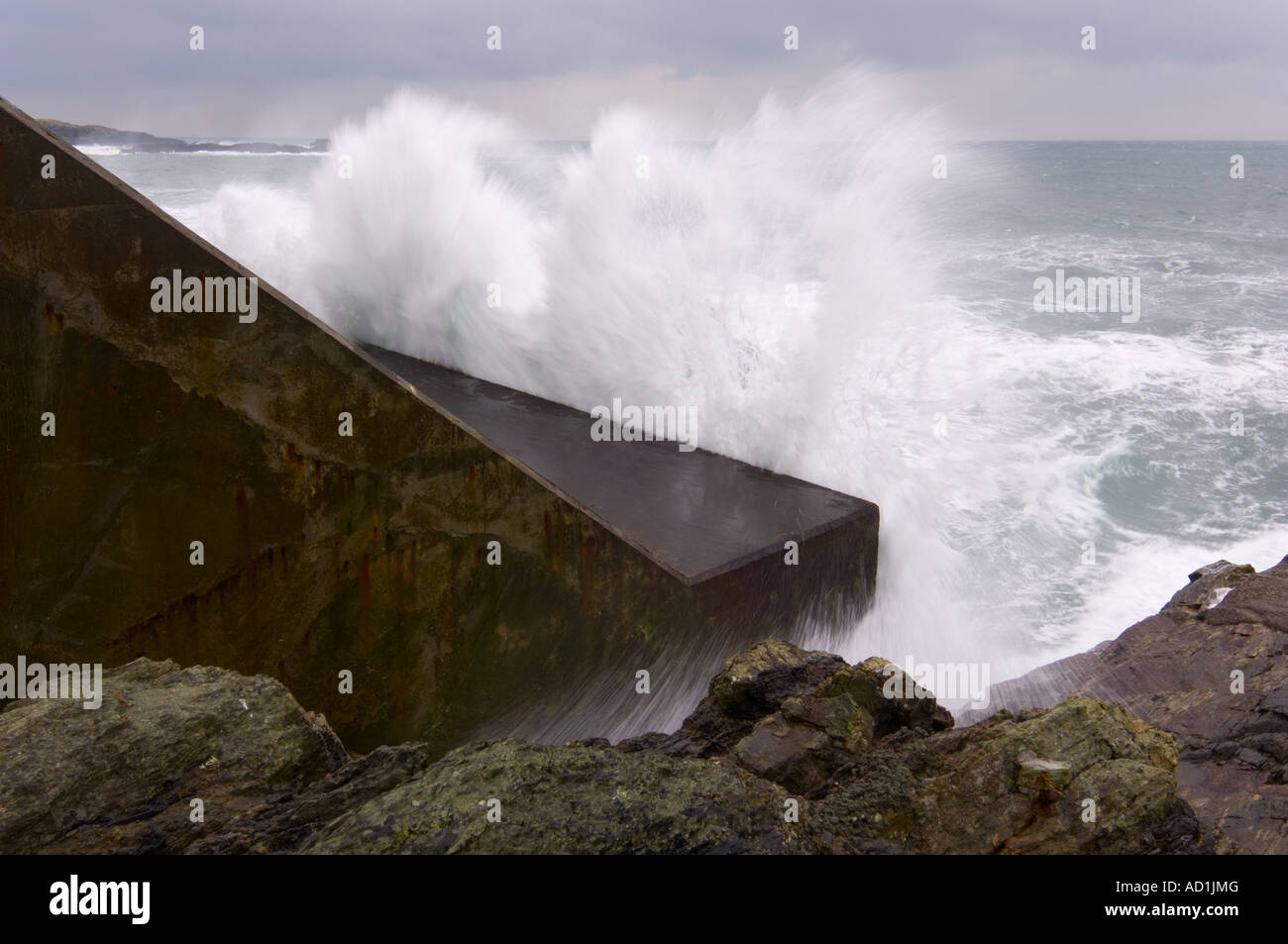 Wave powered energy generation station Islay Scotland Stock Photo - Alamy