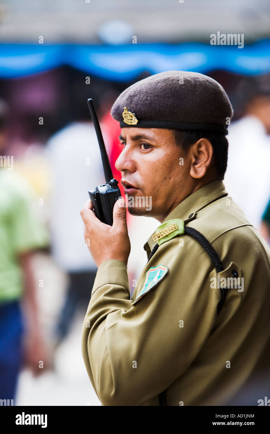 Police officer in the town of Bhaktapur near Kathmandu Nepal Stock ...