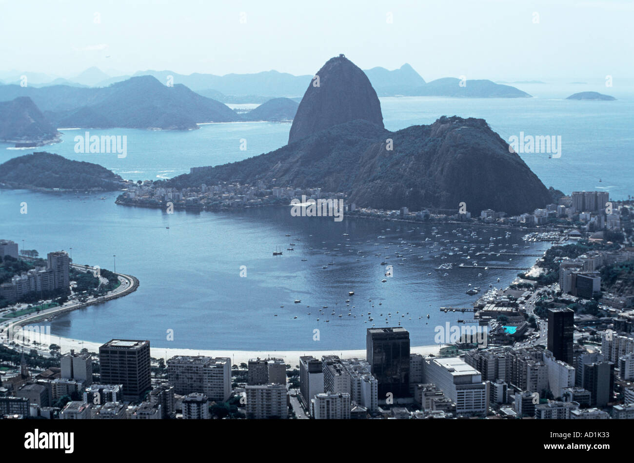 Guanabara bay, the stunning seaward view at Rio de Janeiro Brazil Stock ...