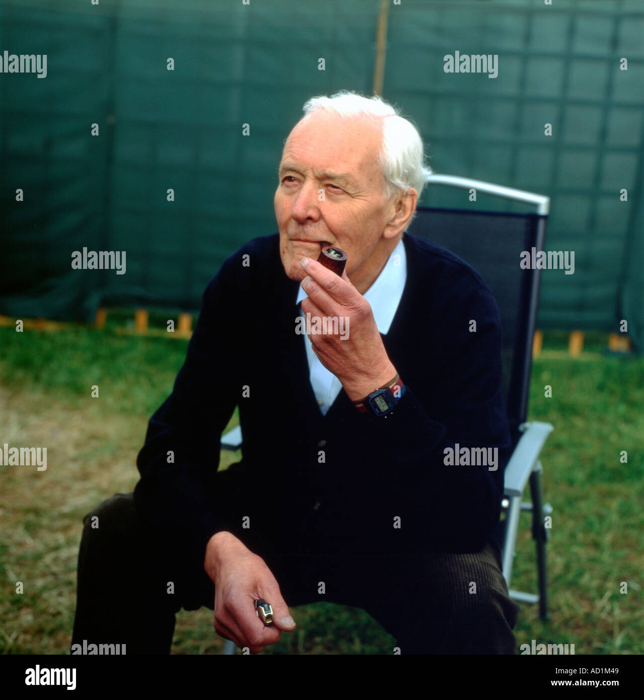Labour Politician Tony Benn at the 2005 Guardian Hay Festival Hay-on ...