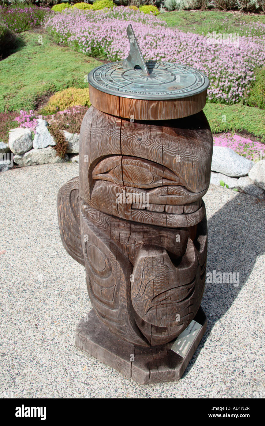 native carving sun dial Stock Photo - Alamy