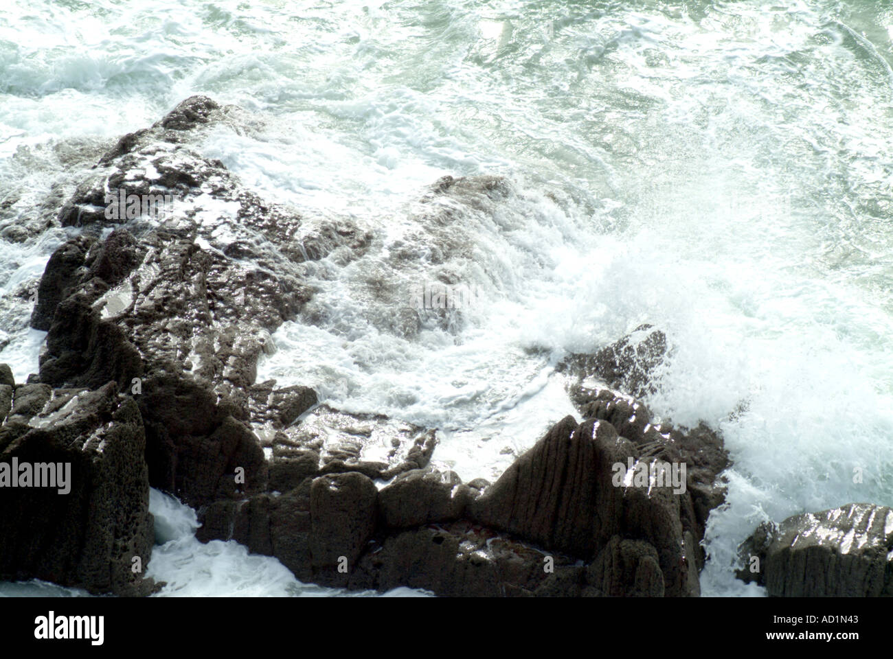 Cliff top view over the Bristol Channel Manobier Wales Stock Photo - Alamy
