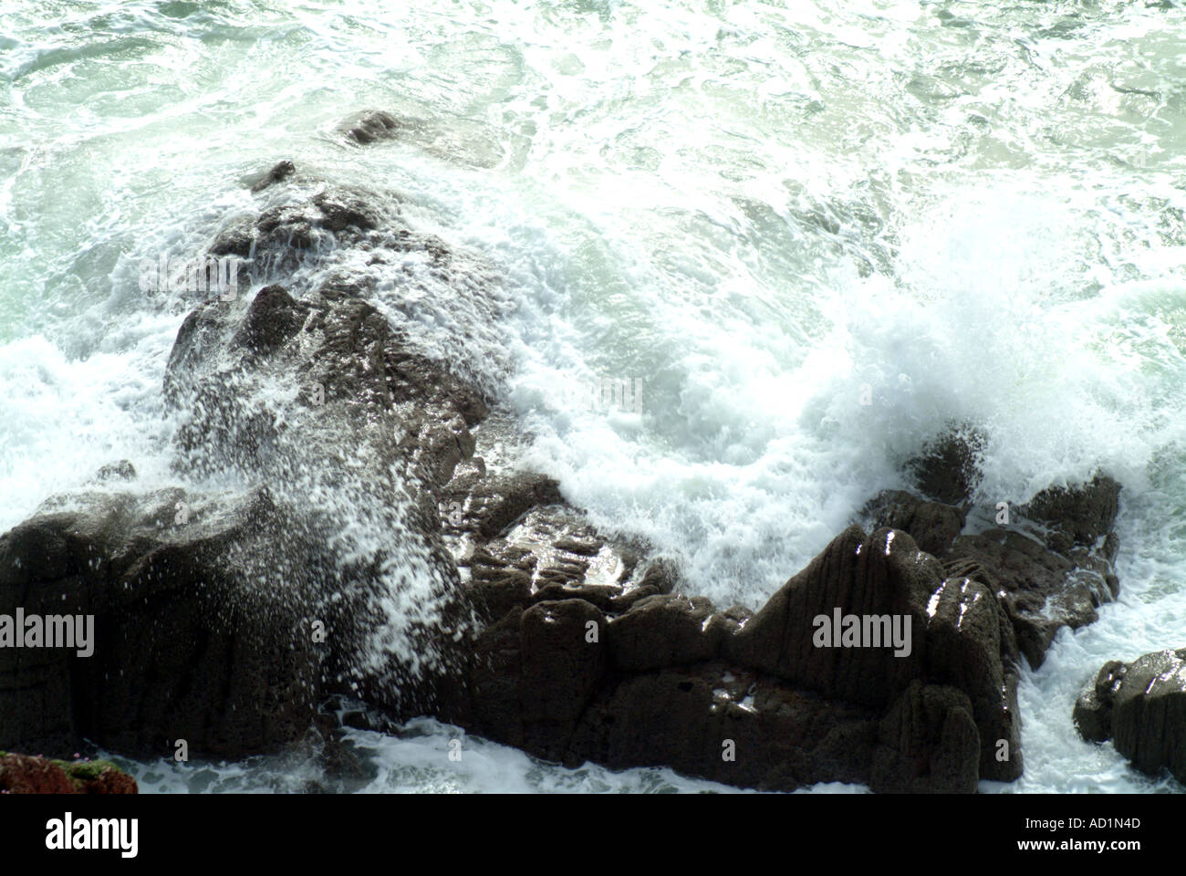 Cliff top view over the Bristol Channel Manobier Wales Stock Photo - Alamy