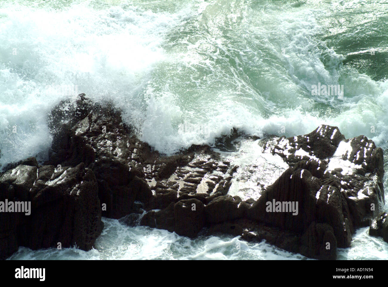 Cliff top view over the Bristol Channel Manobier Wales Stock Photo - Alamy
