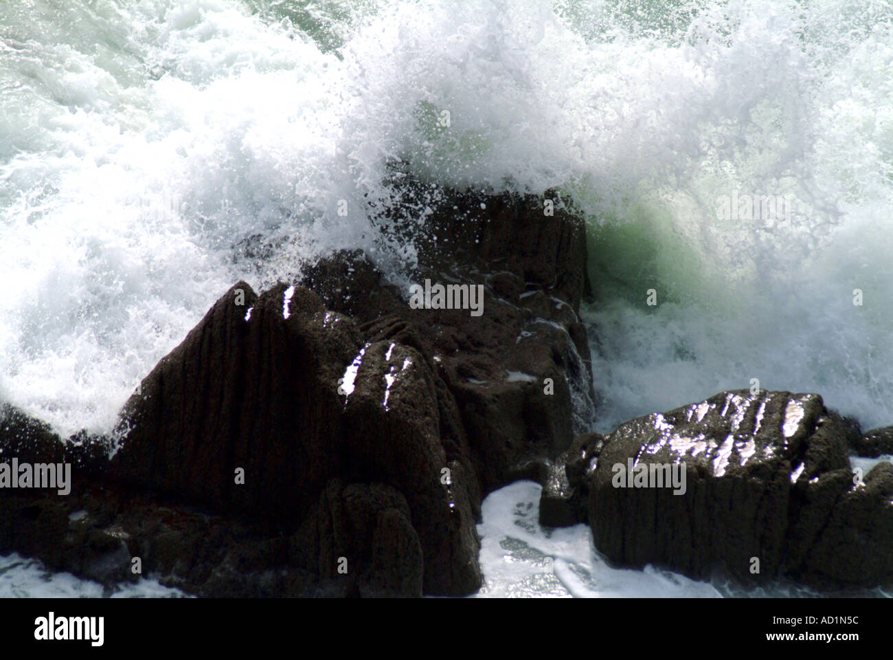 Cliff top view over the Bristol Channel Manobier Wales Stock Photo - Alamy