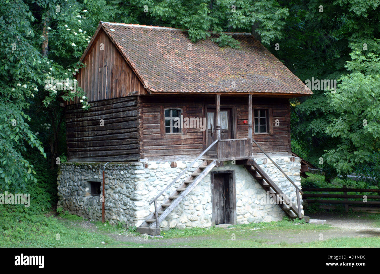 Traditional houses from Transylvania in Ethnographic Museum Bran near ...