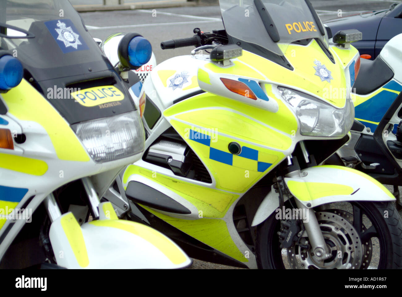 Police motorbikes Tenby Pembrokeshire Wales Stock Photo - Alamy