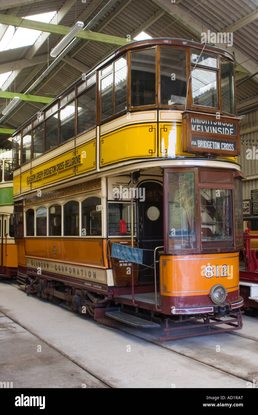 Tram at the Crich Tramway Village, Matlock, Derbyshire,DE 5DP Stock ...