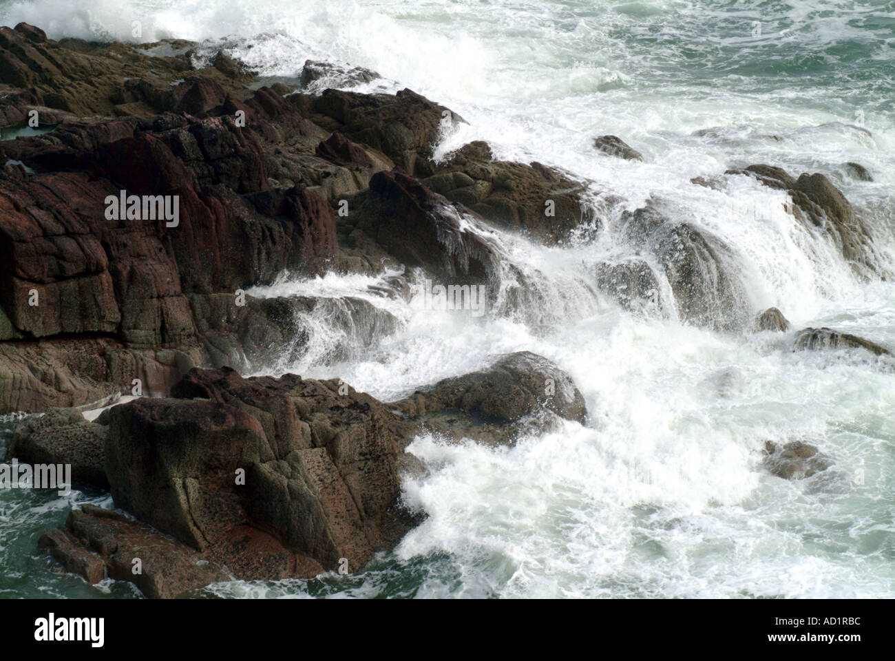 Cliff top view over the Bristol Channel Manobier Wales Stock Photo - Alamy