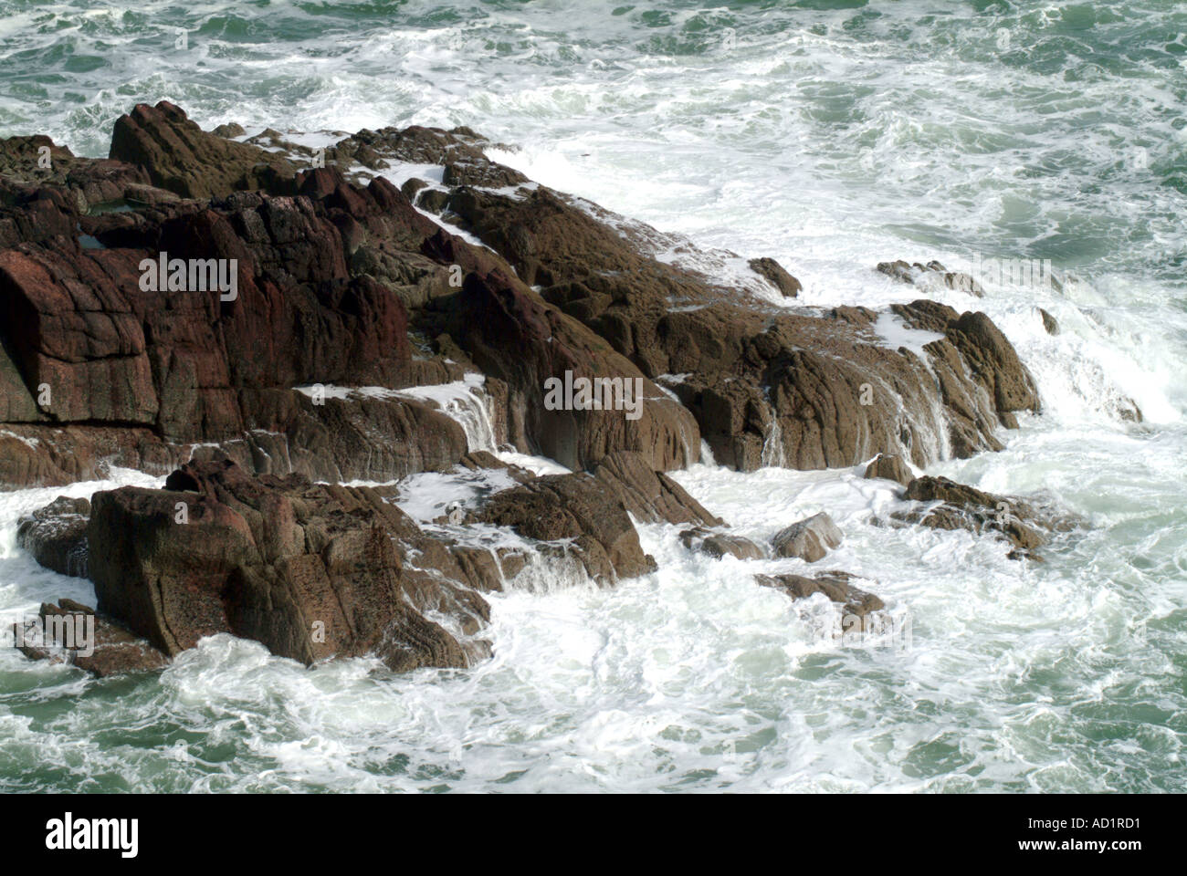Cliff top view over the Bristol Channel Manobier Wales Stock Photo - Alamy