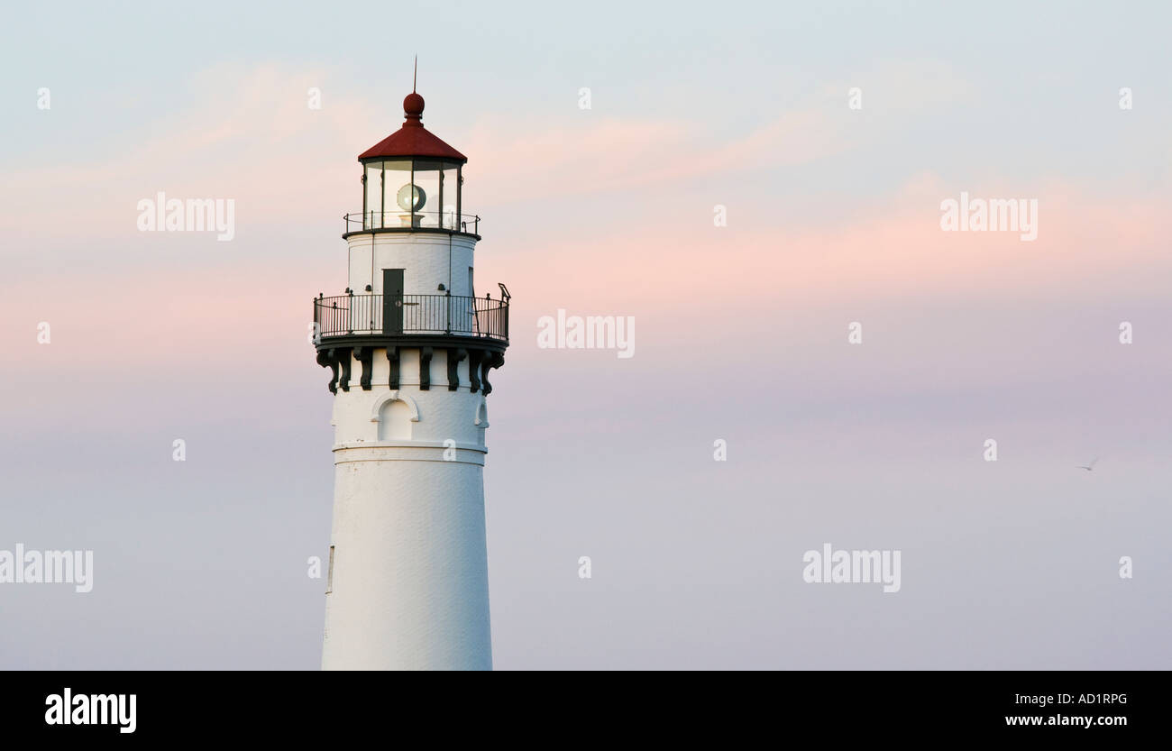 Wind Point Lighthouse along Lake Michigan, Racine, Wisconsin Stock ...
