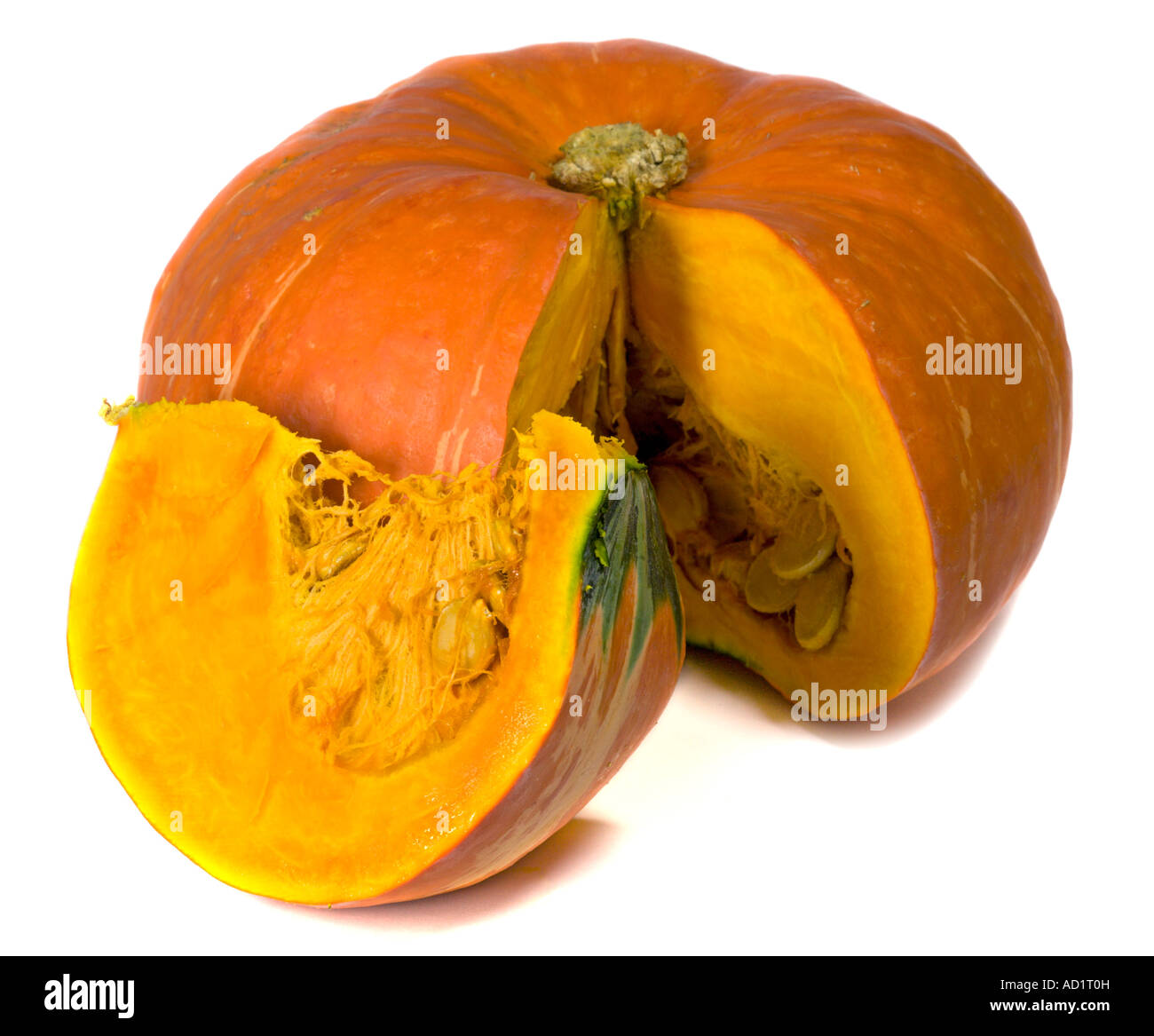Orange Pumpkin and Wedge Stock Photo - Alamy