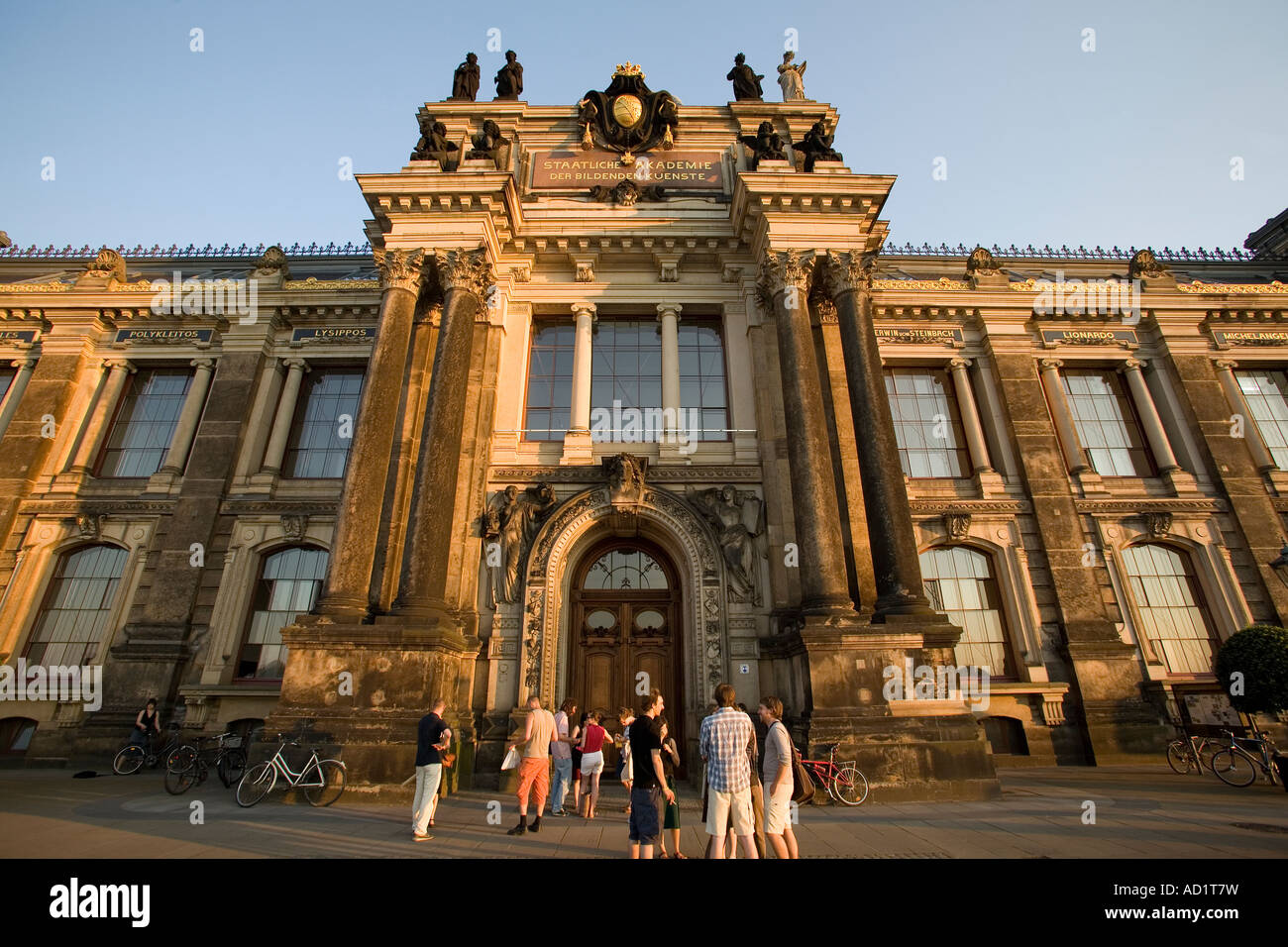 Acadamie of Arts on Bruhl Terrace Dresden Saxony Germany Stock Photo ...