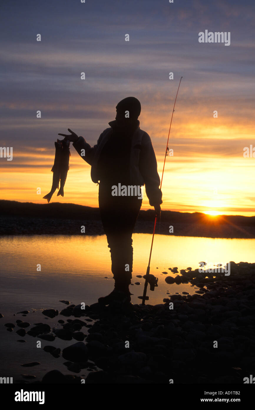 native woman fishing in the Arctic National Wildlife Refuge Alaska ...