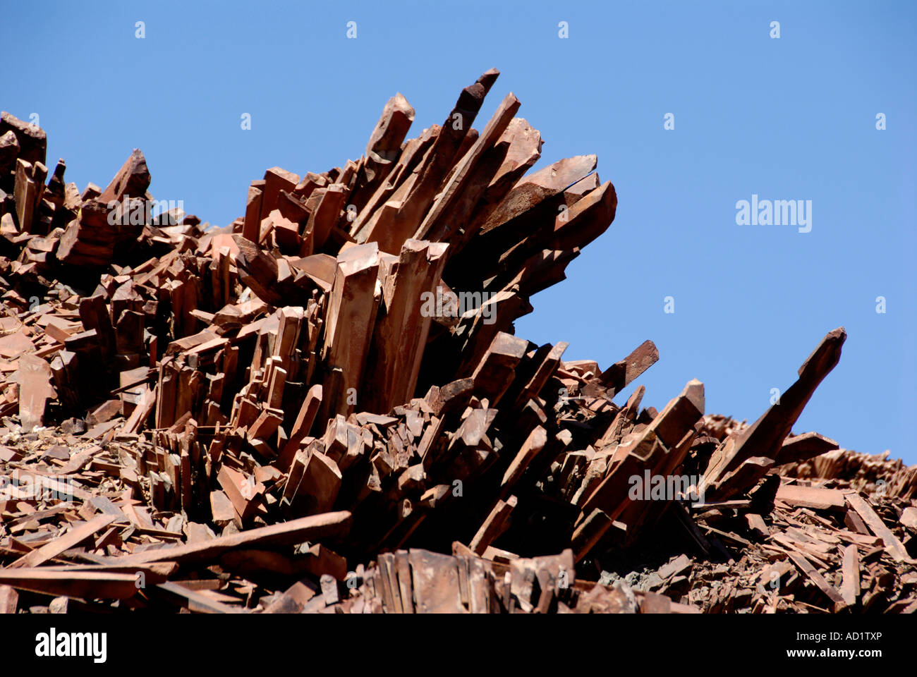 Natural slate formation with high iron content Damaraland Namibia ...